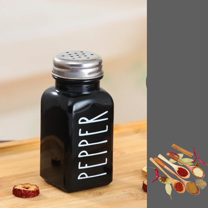 Salt And Pepper Shaker Square Glass Bottles